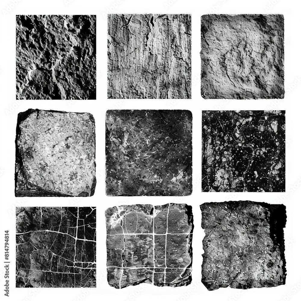 Grunge Textures Collection for Graphic Design in Flat Style Stock ...