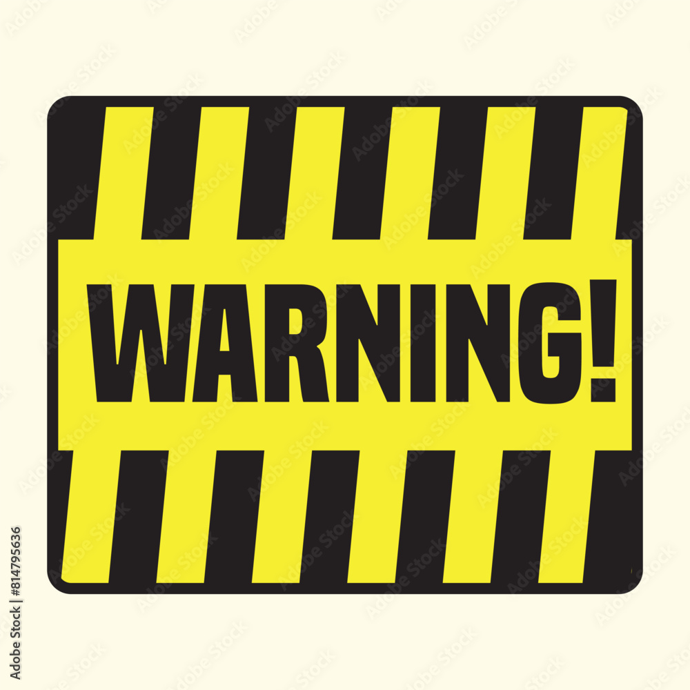 Danger warning sign with yellow and black, safety first, vector design ...