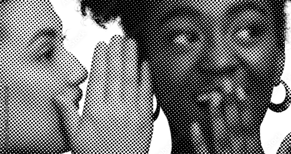 Pop Art halftone style comic book panel gossip girl whispering in ear ...