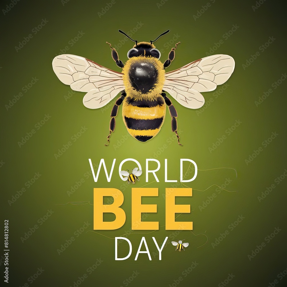 World Bee Day, bee day, Illustration, World Bee Day poster, social ...