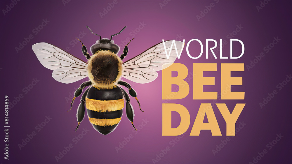 World Bee Day, social media post. May 20, World Bee Day poster ...