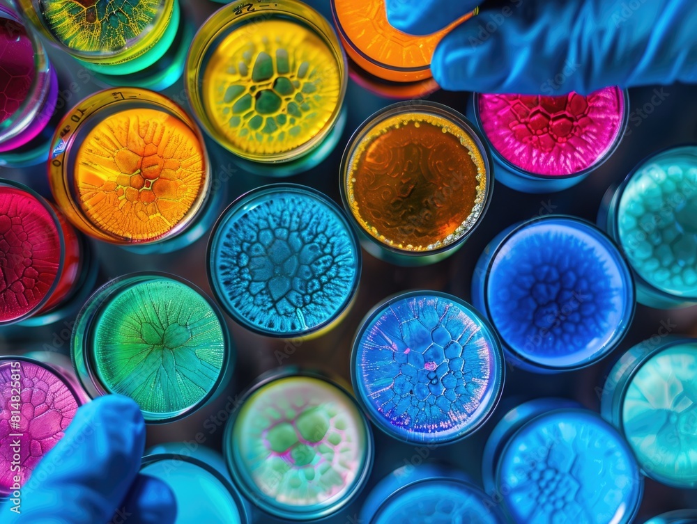 Biomedical. Exploration of Stem Cells. Top View A biomedical engineer ...