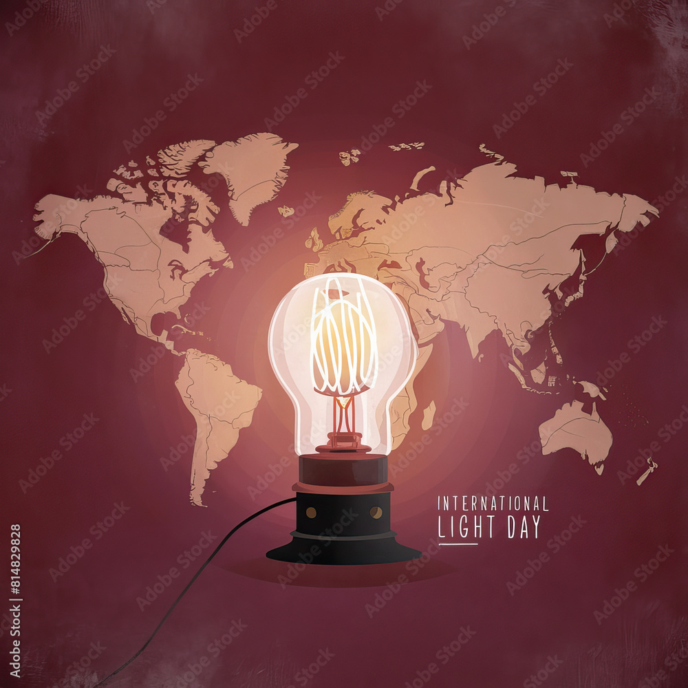 International day of light, Flat illustration. International day of ...