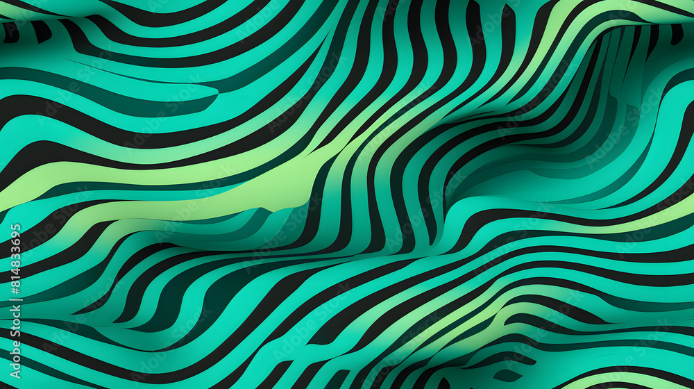 op art piece that subtly includes a cryptid in its design poster ...