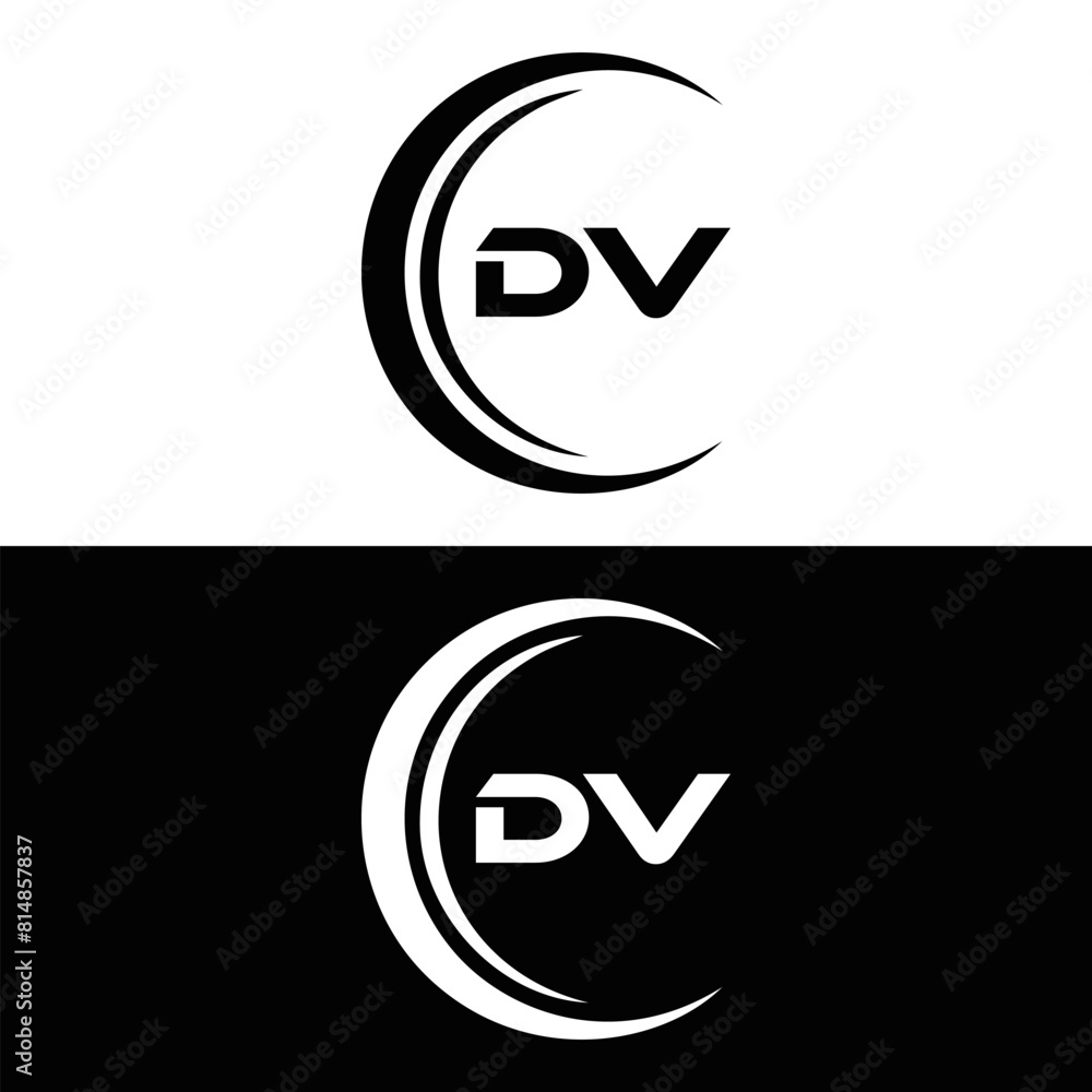 DV logo. D V design. White DV letter. DV, D V letter logo design ...