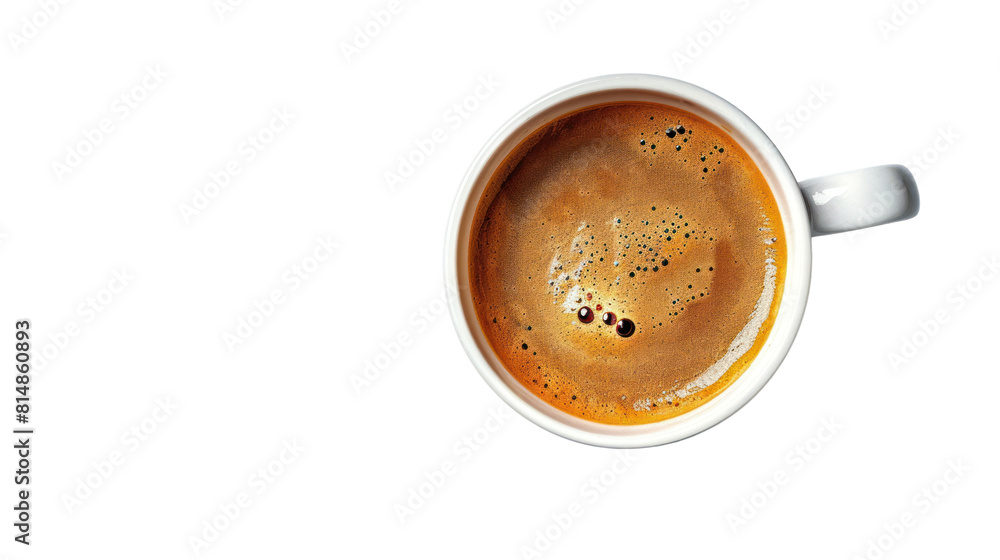 coffee cup top view isolated on transparent and white background.PNG ...
