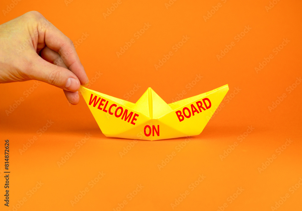 Welcome on board symbol. Concept words Welcome on board on beautiful ...
