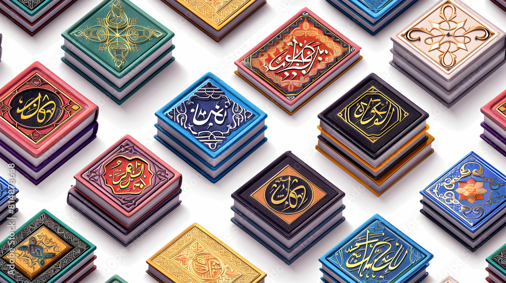 Elegant Islamic Calligraphy Tiles for Eid Al Adha: Peace and Blessings ...