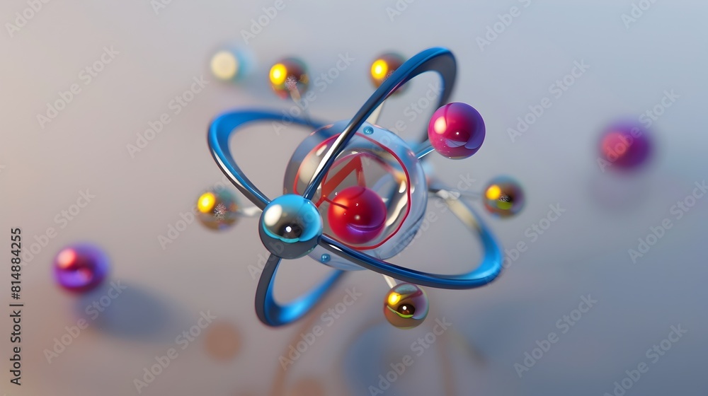 Fluorine Atom Visualization with Detailed Electron Structure and ...