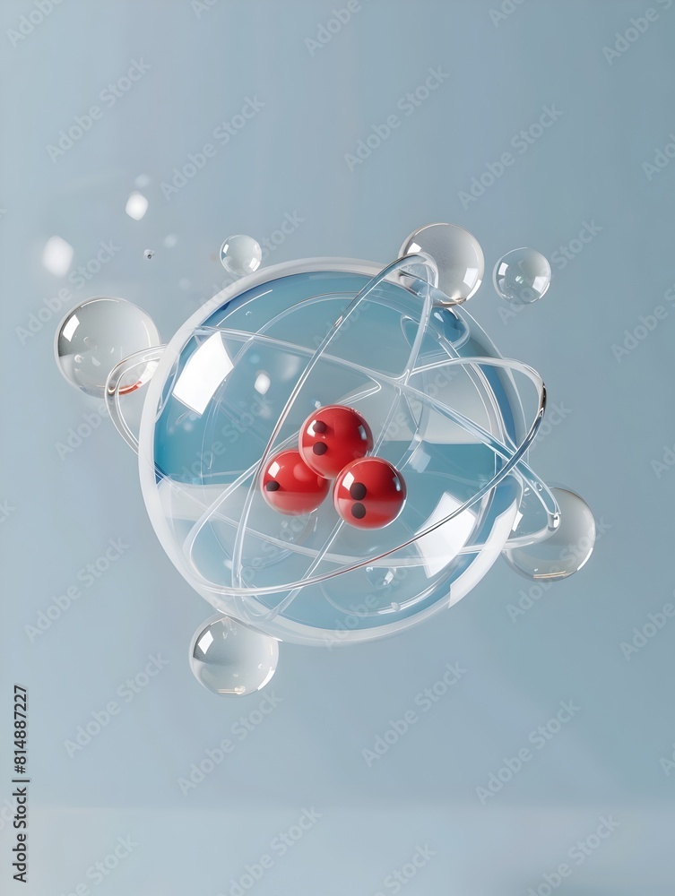 Helium Atom Structure Diagram Illustrating Electrons and Protons in ...