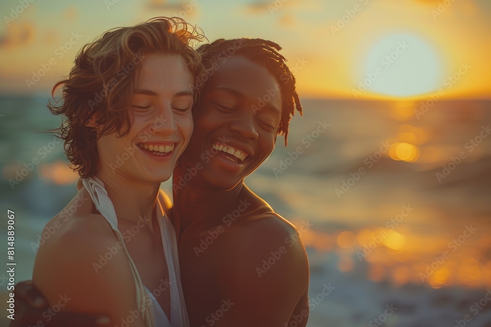 LGBTQ+ Couple concept , Happy transgendle couple , pride month , love ...