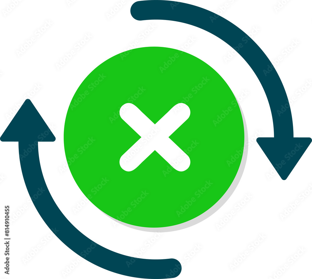 Checkmark and check icon. approve or deny line art vector color icon ...
