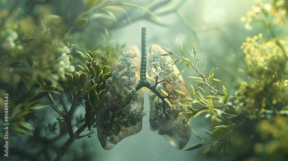 Forest trees in the Lung shape. Concept image, Showing dense forest ...