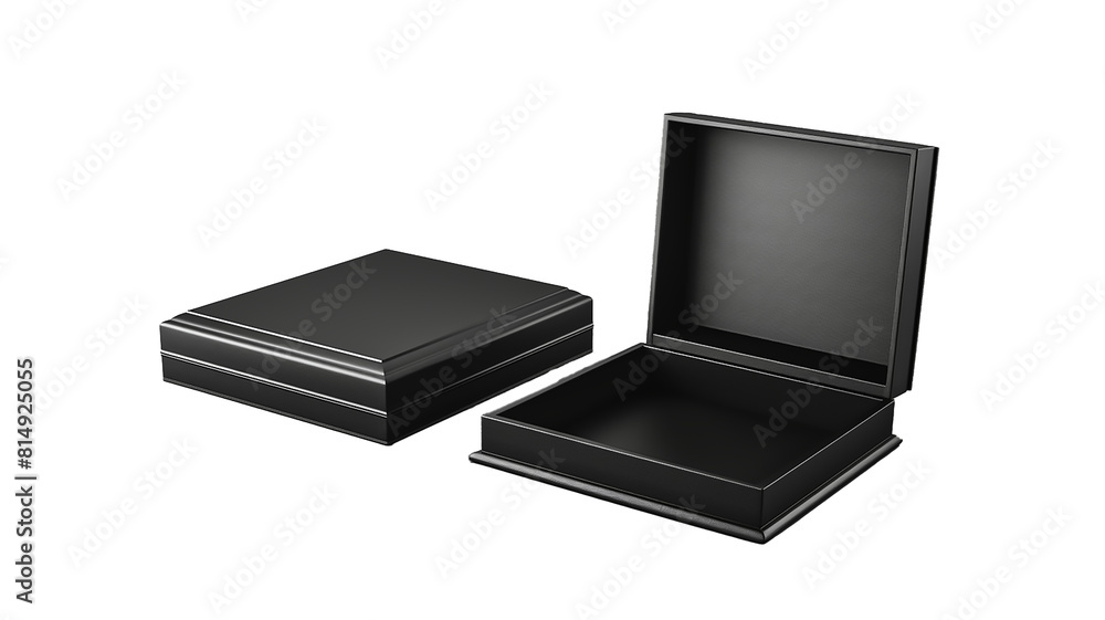 Luxury black blank hard cardboard, rectangular book. Box mock up ...