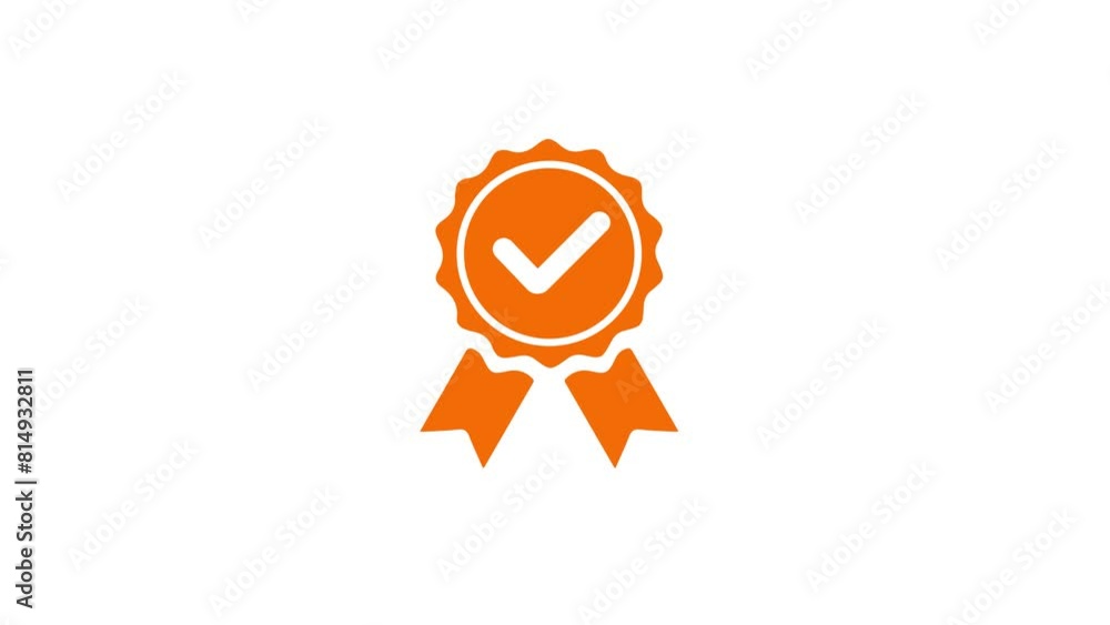 Approval check icon and Approved certified icon Animation. Stock Video ...