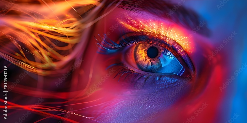 Impact of Light Pollution on Health: Closeup of Dilated Human Eye ...