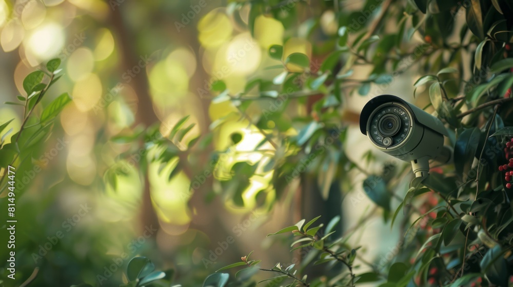 Outdoor CCTV camera with weatherproof housing, capturing crisp footage ...