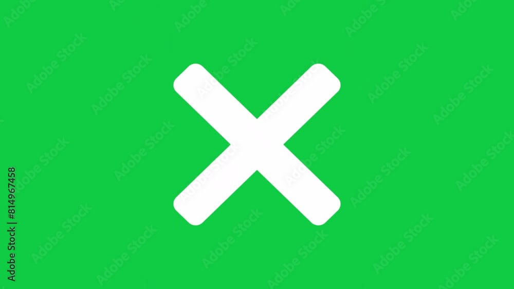 Vidéo Stock White cross symbol. Wrong sign white cross icon. Wrong sign ...