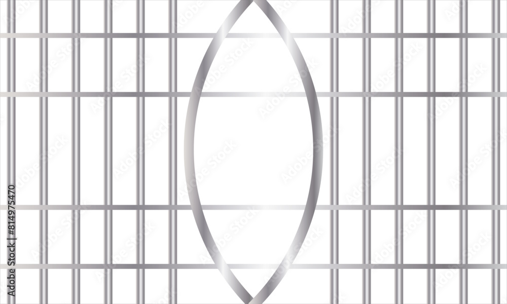 Set of realistic prison metal bars isolated on white background. Iron ...