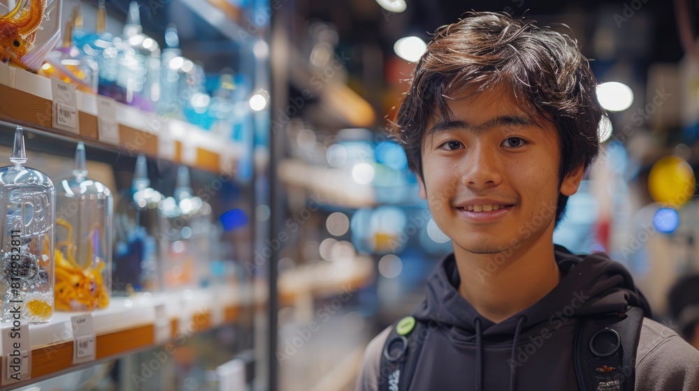 teenage Japanese entrepreneur launching a crowdfunding campaign for a ...