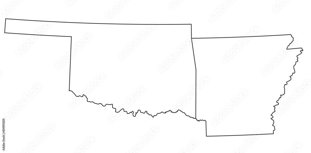 Map of the US states with districts. Map of the U.S. state of Arkansas ...