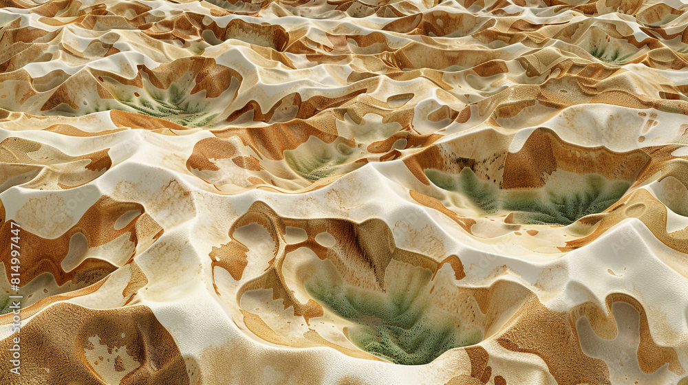 High-definition image of a digitally created landscape, the terrain ...