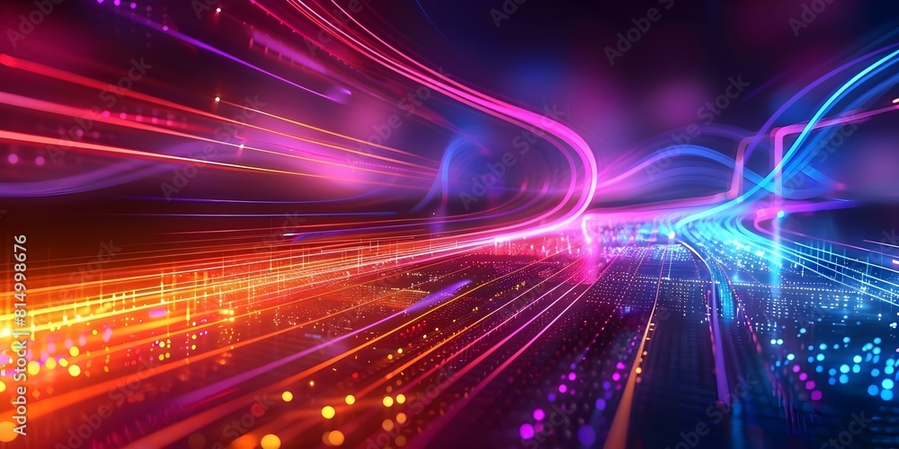 Cyber Neon Clipart: Futuristic Data Center for Secure Network Server ...