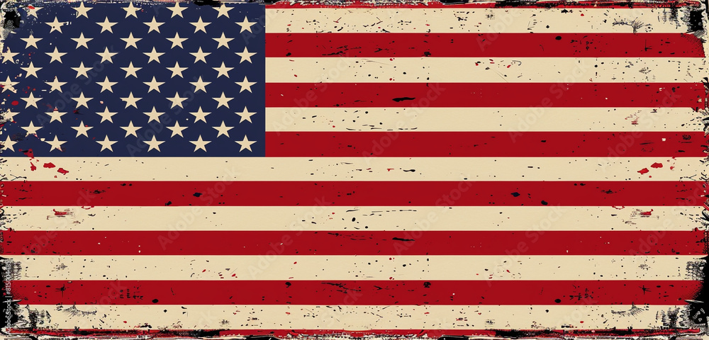 Ultrawide Memorial Day header/footer with a blank central space ...