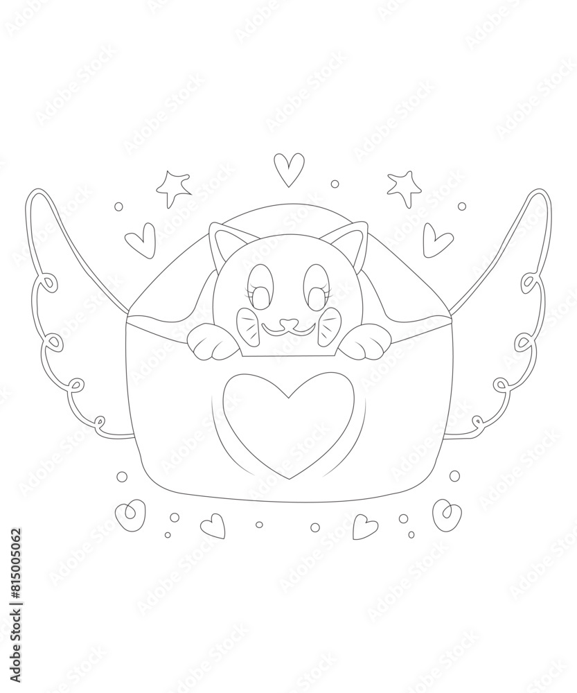 valentine coloring book page for kids and adults coloring book page ...