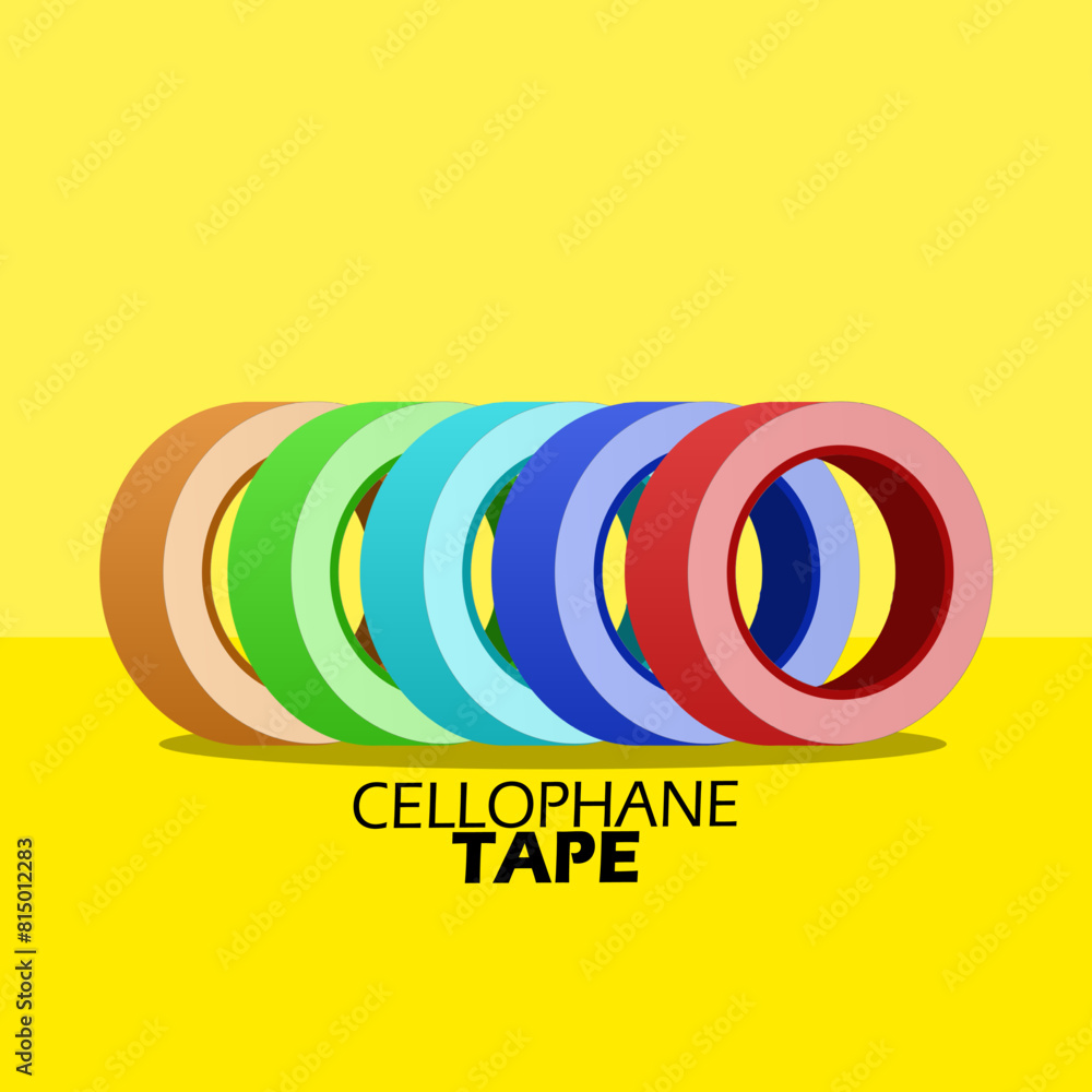 National Cellophane Tape Day event banner. Several Cellophane tapes ...