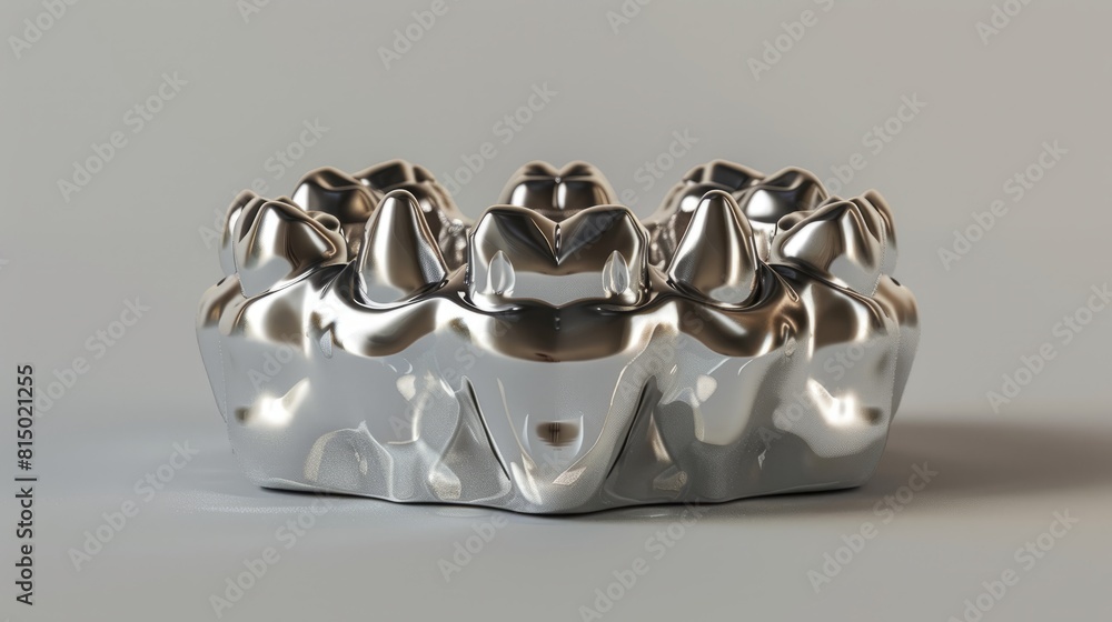 An image of a stainless steel crown used in dental health for kids with ...