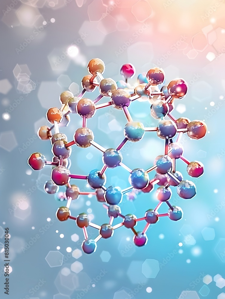 Detailed of a Carbohydrate Molecule Structure Showing Its Ring ...