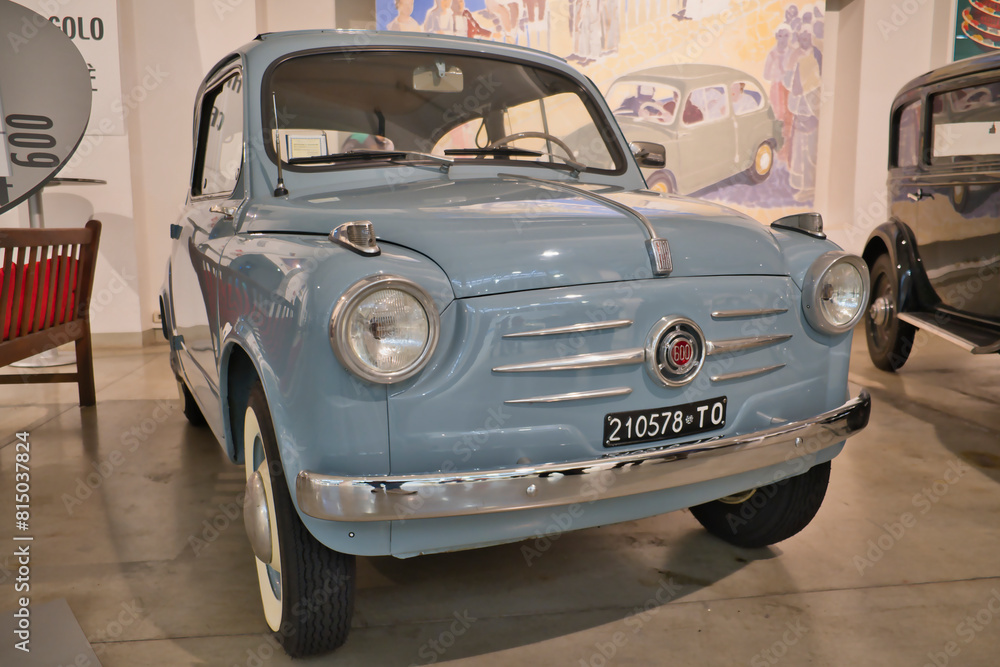 Turin, Italy, March 18, 2024 – Fiat 600, built in 1955, Fiat classic ...