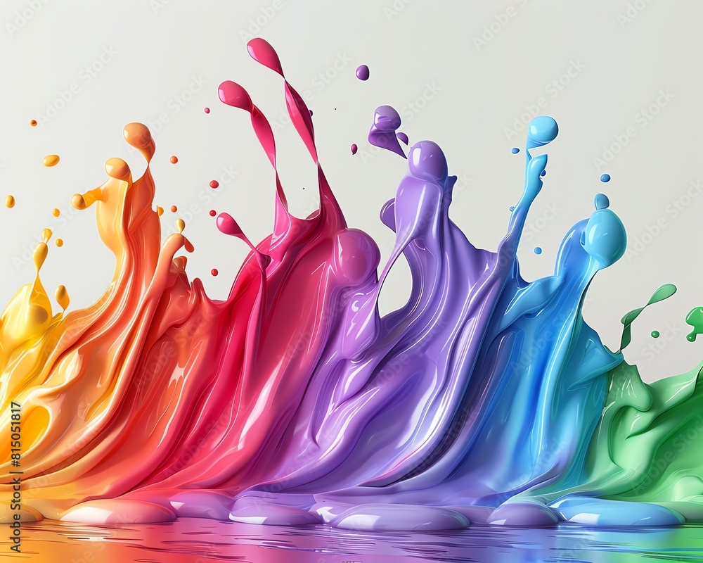 Random color related prompt side view An artistic depiction of a splash ...