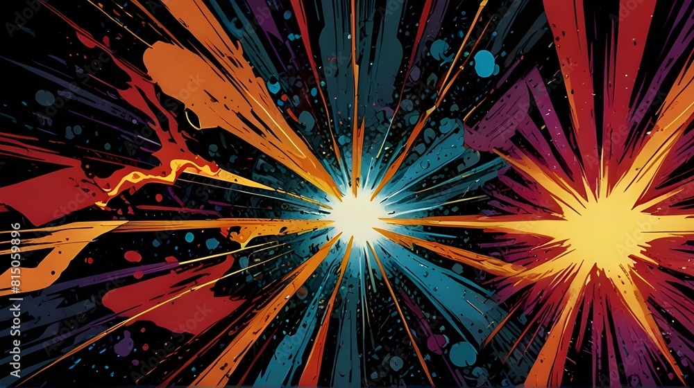 Dynamic Action: Graphic Novel Powerhouse Background,superhero comic ...