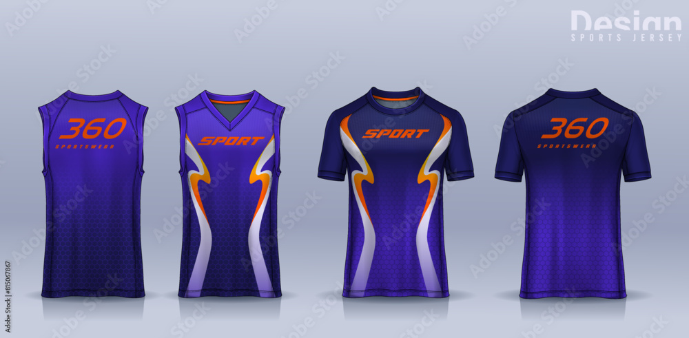 t-shirt sport design template, Soccer jersey mockup for football club ...