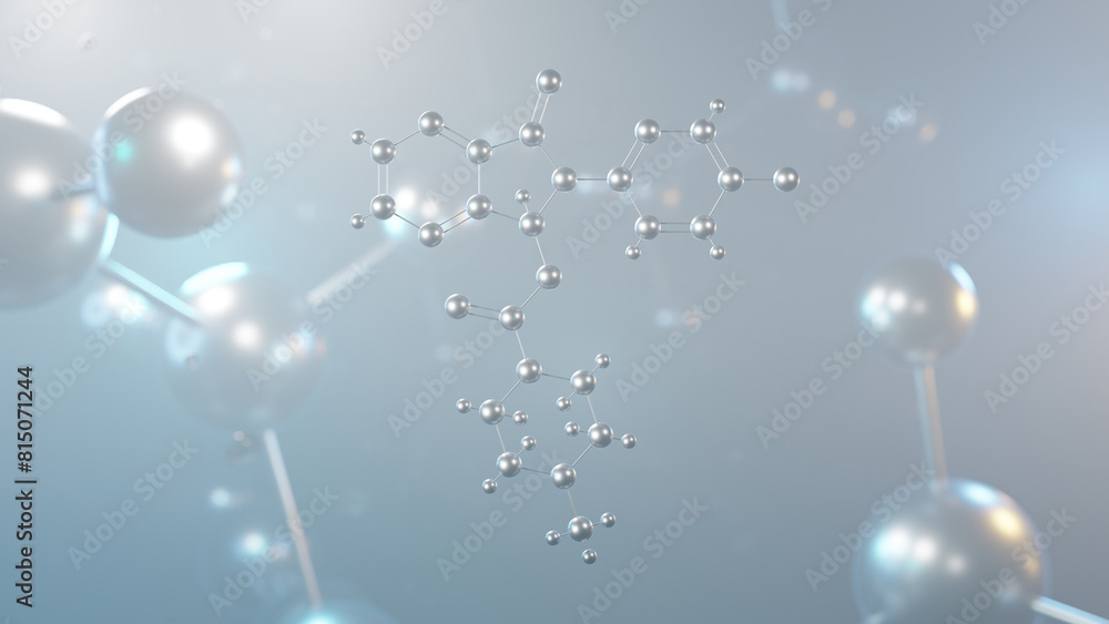 eszopiclone molecular structure, 3d model molecule, anxiolytics ...