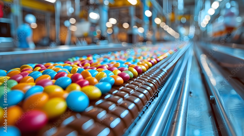 Delightful of Confectionery Production A Vivid of a Colorful and ...