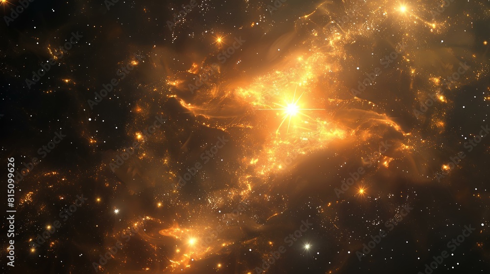 The image is a depiction of a supernova remnant, the aftermath of a ...