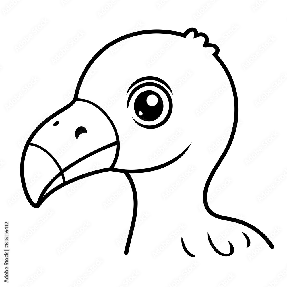 Vector illustration of a cute Dodo doodle for kids colouring page Stock ...