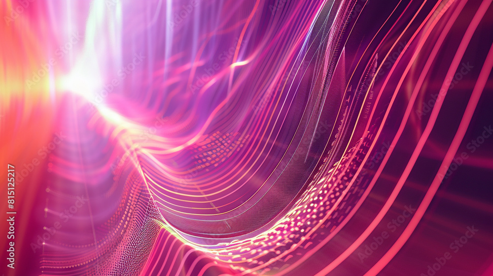 Abstract lines of sound waves captured in a spectrogram, visualizing ...