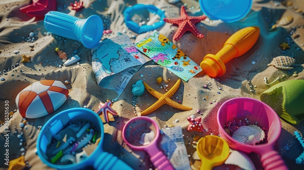 Beach scavenger hunt for kids, educational, fun-filled, vibrant beach ...