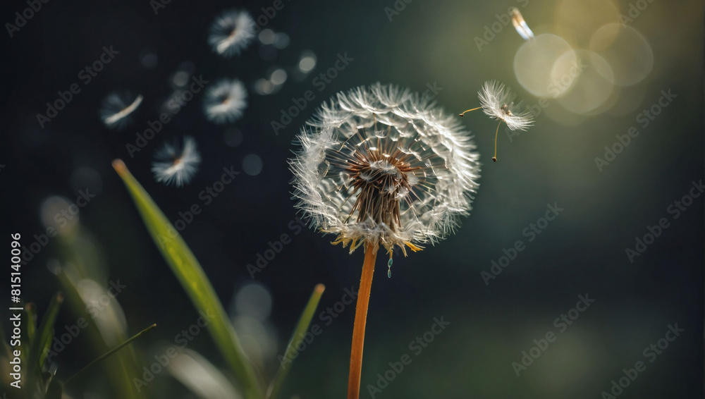 Dandelion Seed Drifting, Symbol of Change and Adaptability in Nature ...