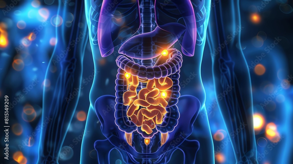 Endocrine System, Hormonal Glands, 3D Model Style with copy with space ...