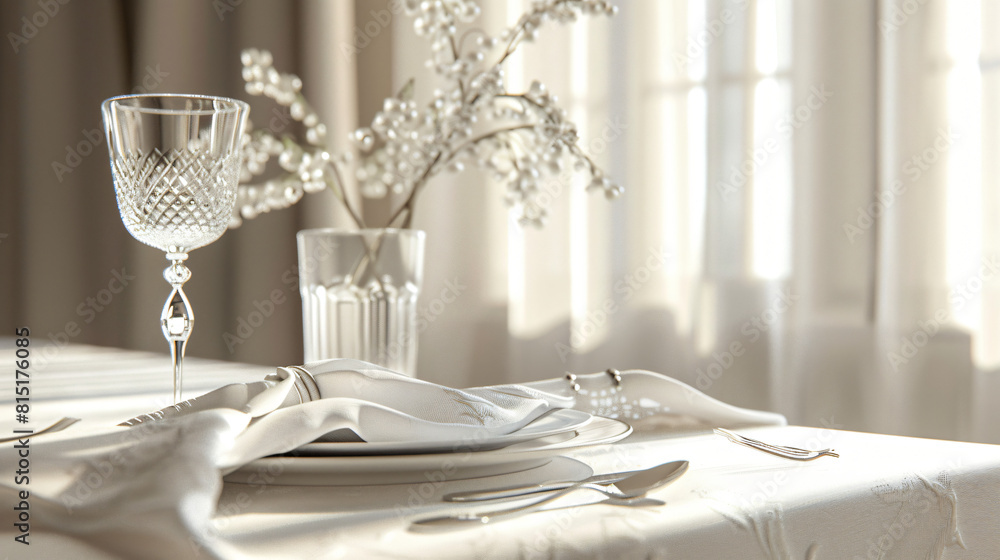 Graceful Dining Experience: Hyper-Realistic Elegant Table Setting with ...