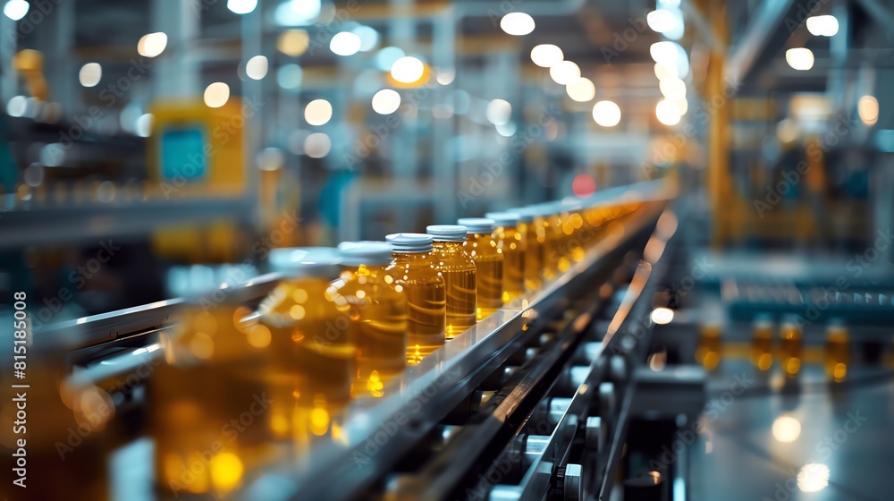 Lean manufacturing process depicted in a streamlined production line ...