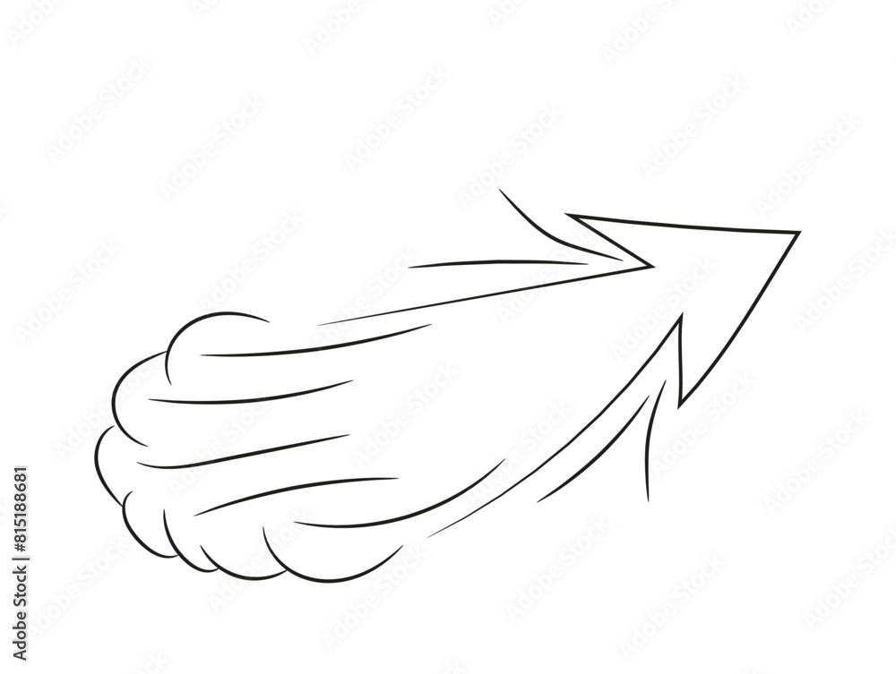 Energetic and dynamic vector illustration featuring a hand-drawn ...