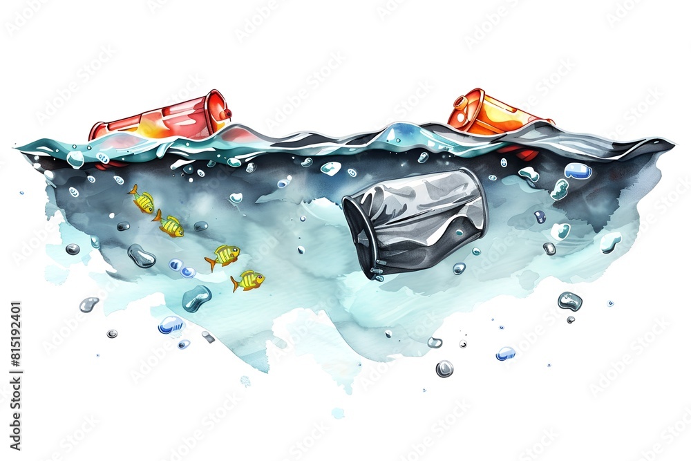 Water pollution, accumulation of plastic waste and death of aquatic ...