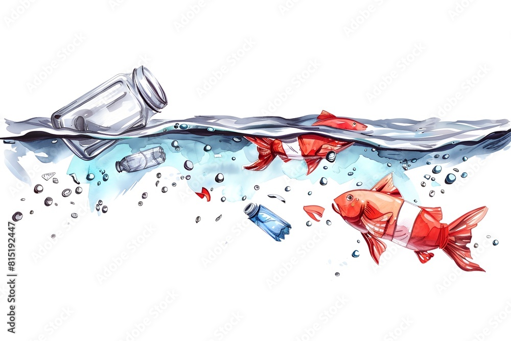 Water pollution, accumulation of plastic waste and death of aquatic ...