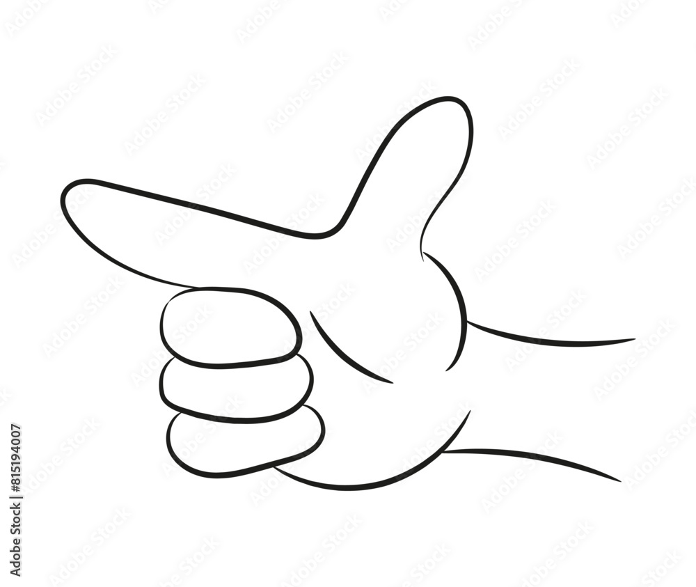 Simple and expressive hand doodle featuring a pointing finger ...